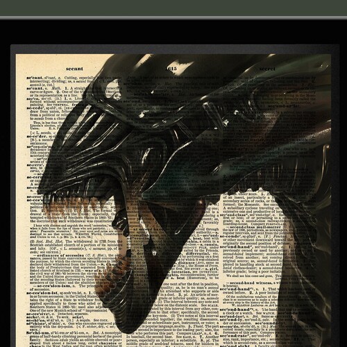 Alien Inspired Xenomorph Dictionary Print 8x11 - Etsy