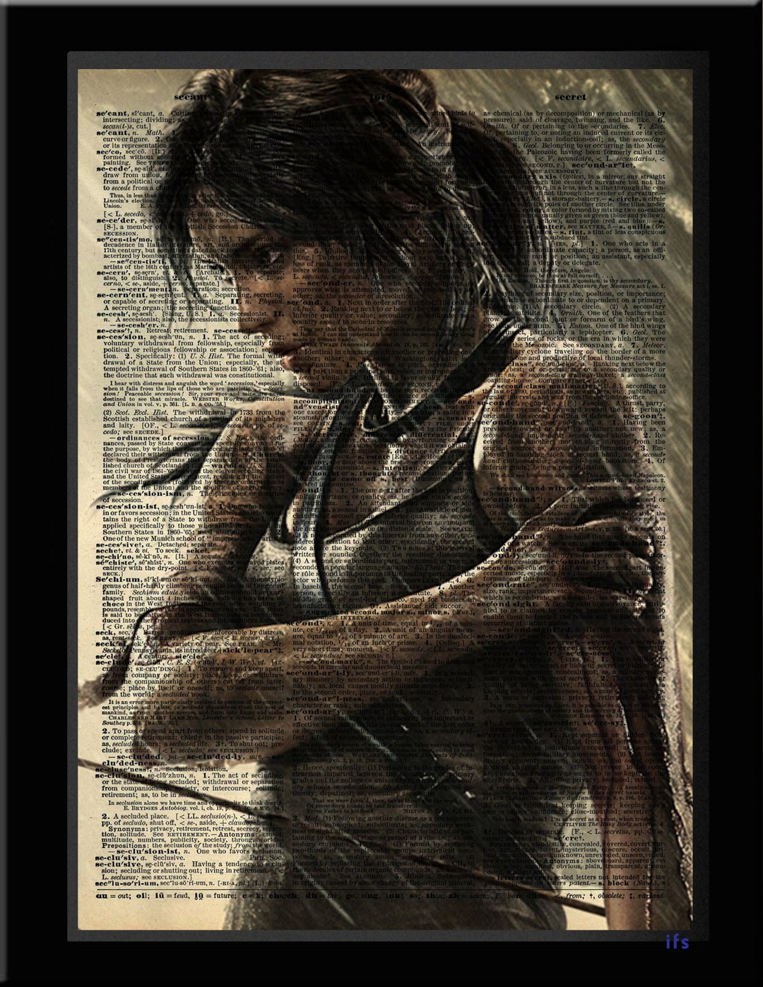 Tomb Raider Inspired Lara Croft Version 2 Dictionary Print 8x11 - Etsy