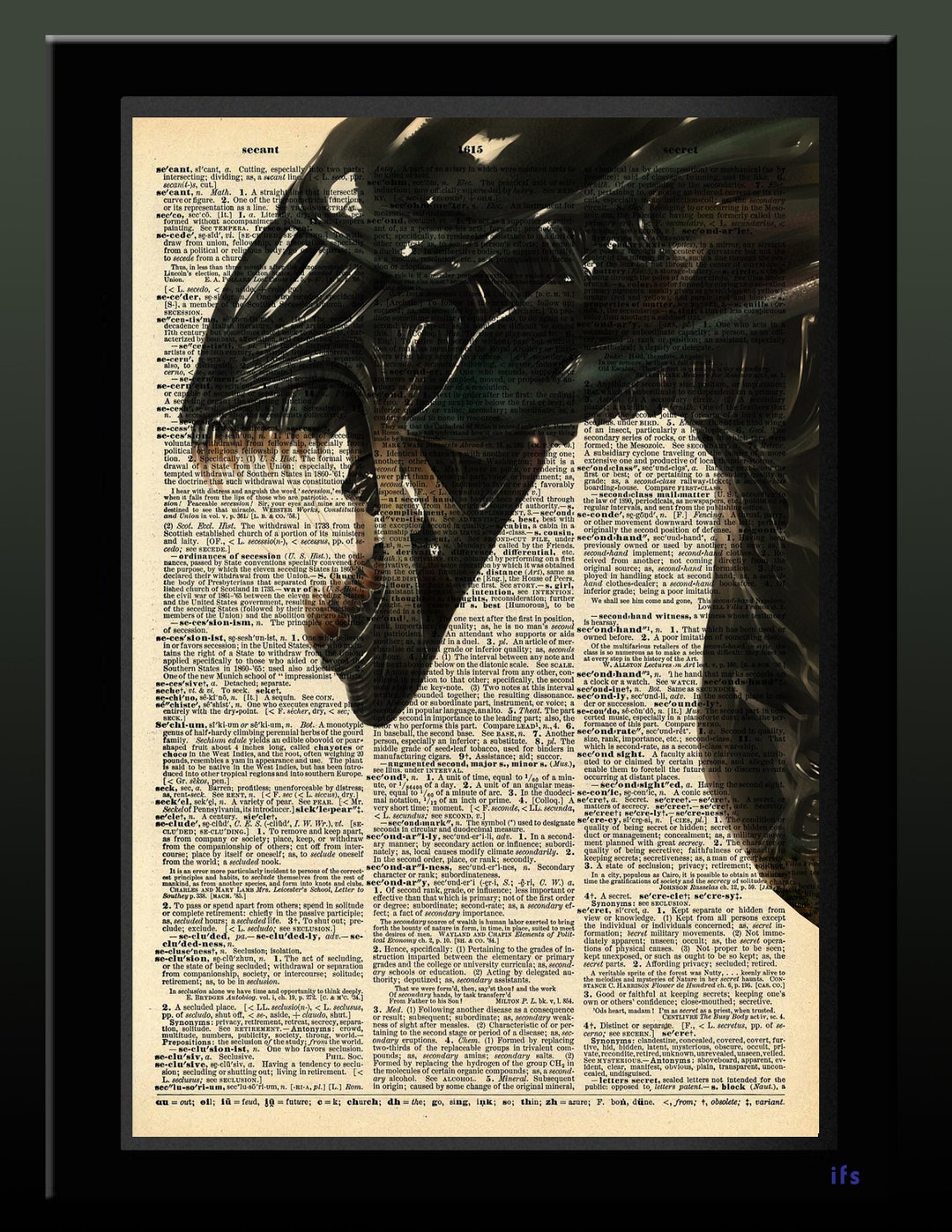 Alien Inspired Xenomorph Dictionary Print 8x11 - Etsy