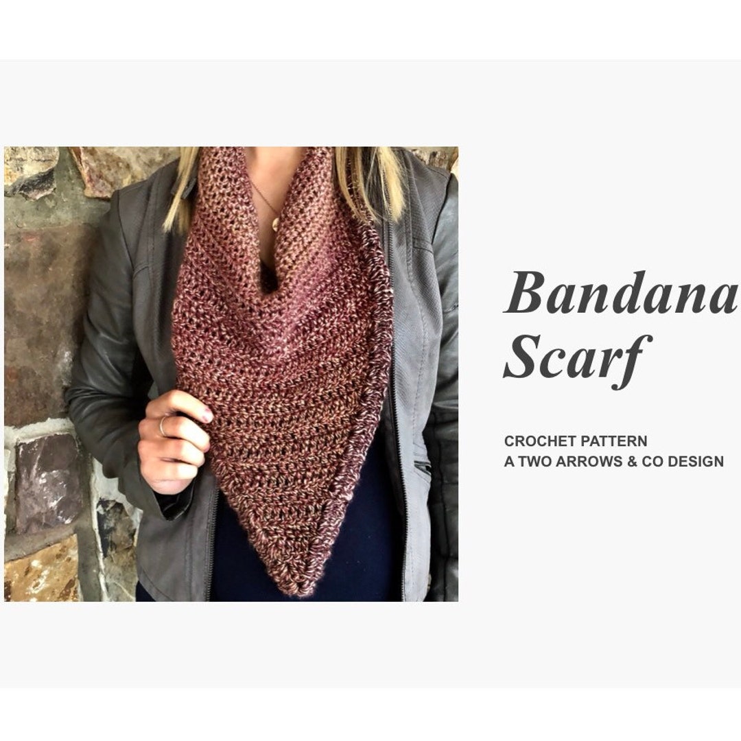 Bandana Scarf Pattern/ Crochet Pattern/ Crochet Bandana Scarf - Etsy