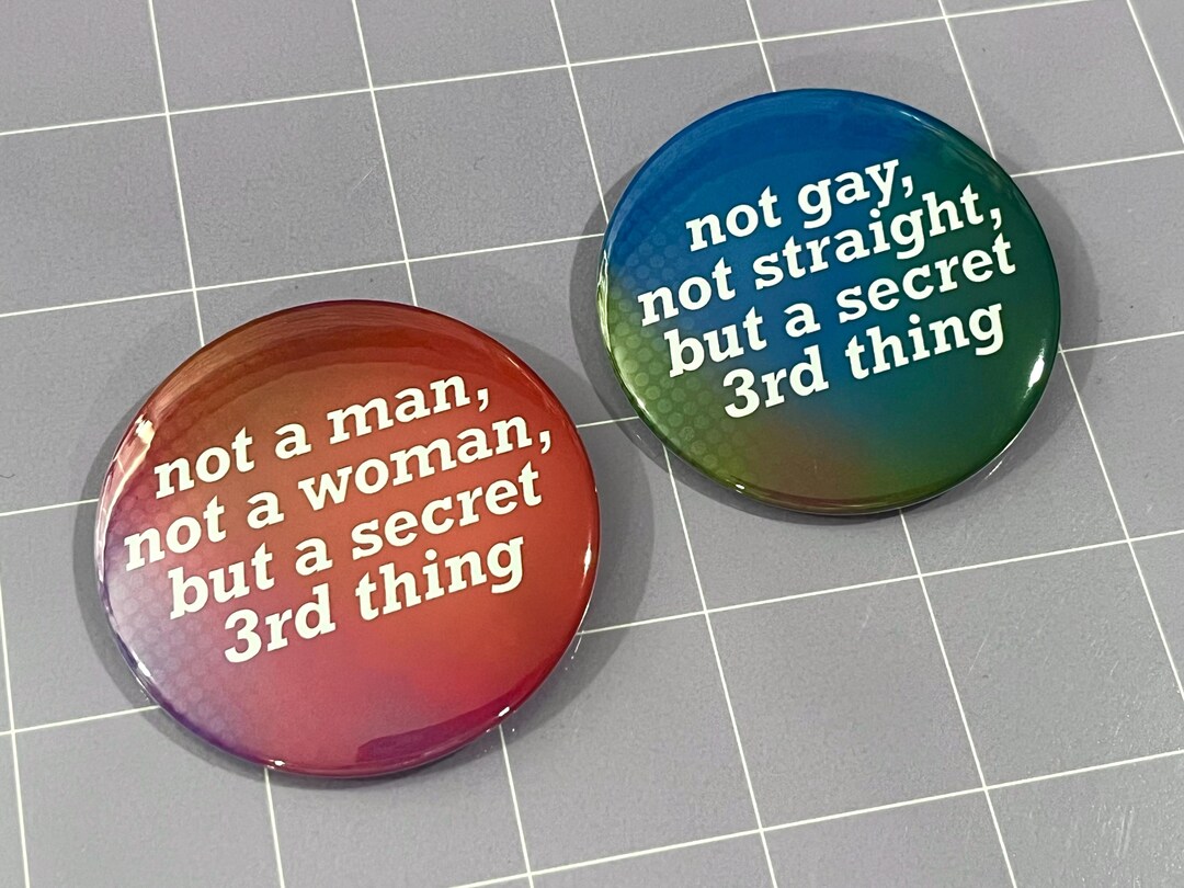 A Secret 3rd Thing LGBT - 2.25" Pinback Button - Etsy