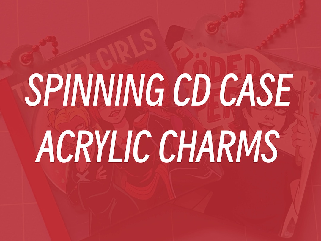 CLICK TO VIEW - Spinning Music Disc Acrylic Charms - Etsy