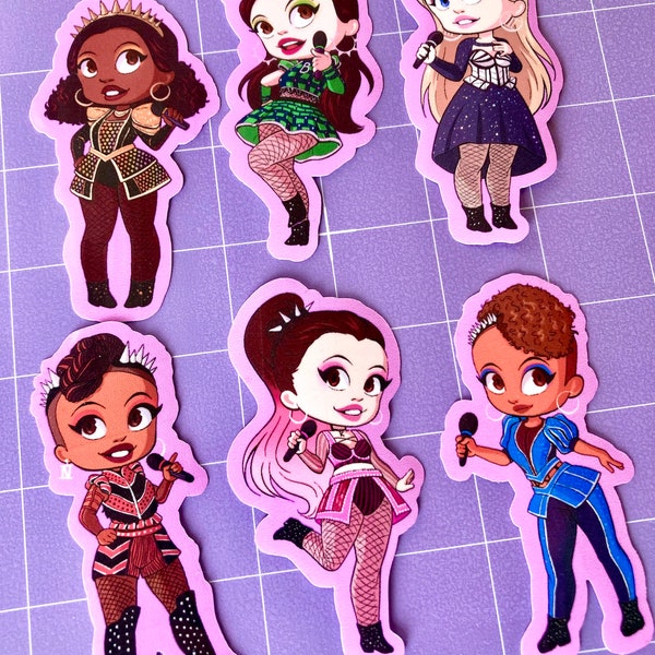 Six the Musical Stickers - Etsy