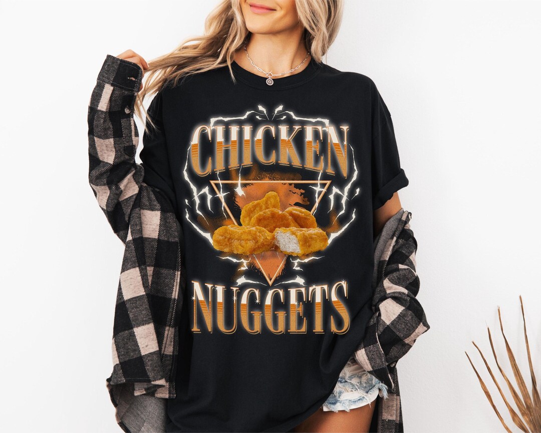 Chicken Nugget Shirt, Food Lover, Gen Z Shirt, Funny Gag T-shirt, Weird ...