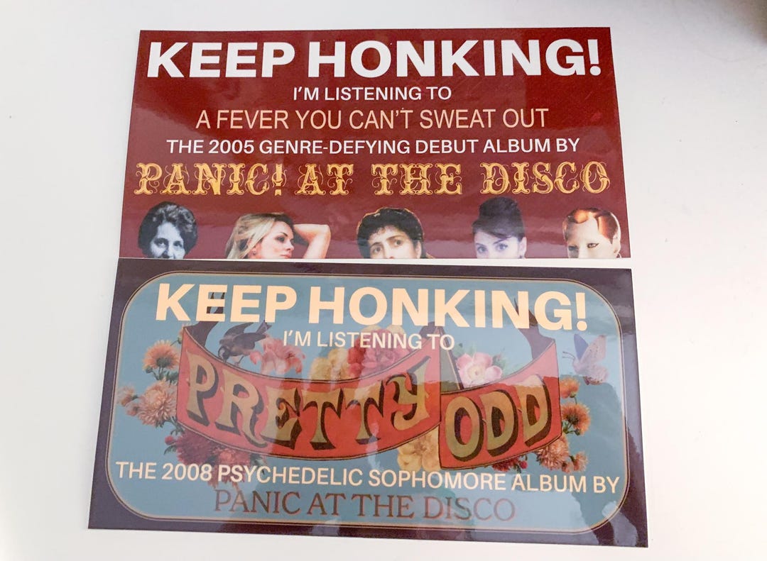 KEEP HONKING Panic at the Disco Bumper Stickers - Etsy