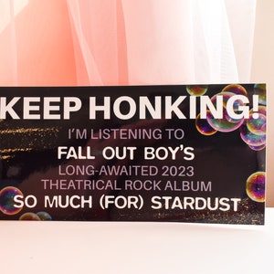 KEEP HONKING Fall Out Boy Bumper Stickers - Etsy