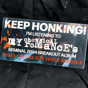 KEEP HONKING My Chemical Romance Bumper Stickers - Etsy