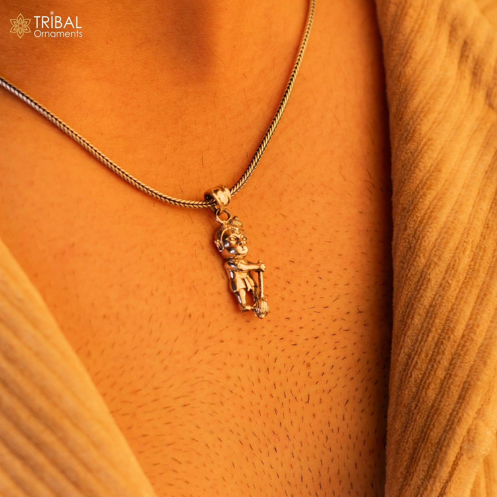925 Pure Silver Lord BAL HANUMAN Pendant Best Gifting Pendant, Wheat ...