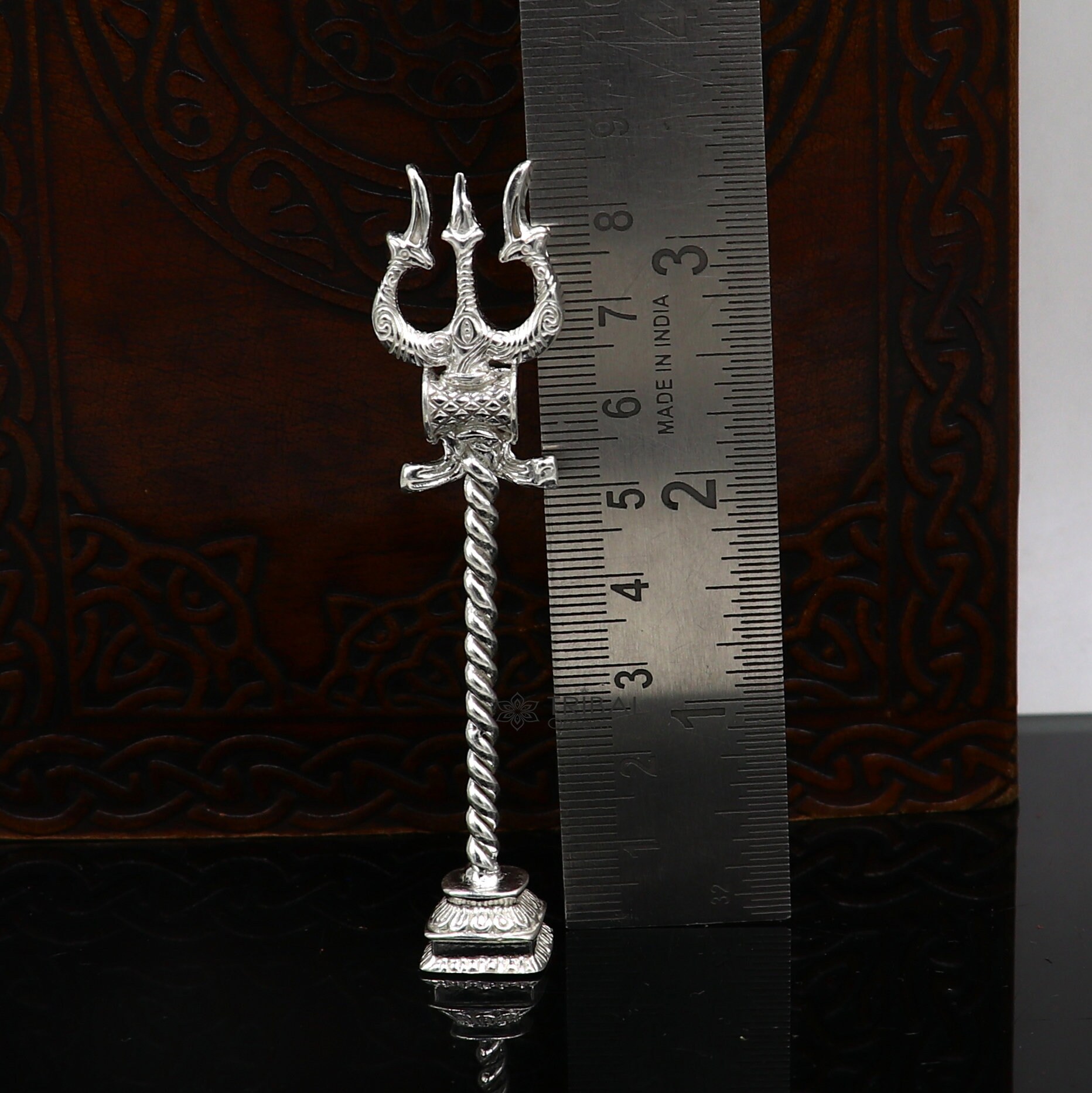 925 Sterling Silver Handmade Lord Shiva Trident With Damaru, Fabulous ...