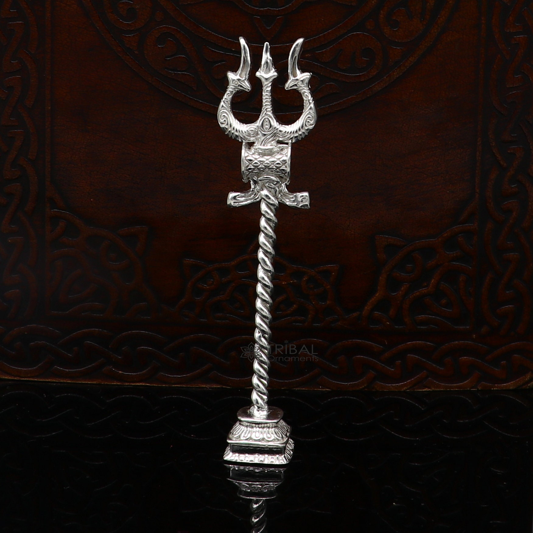 925 Sterling Silver Handmade Lord Shiva Trident With Damaru, Fabulous ...