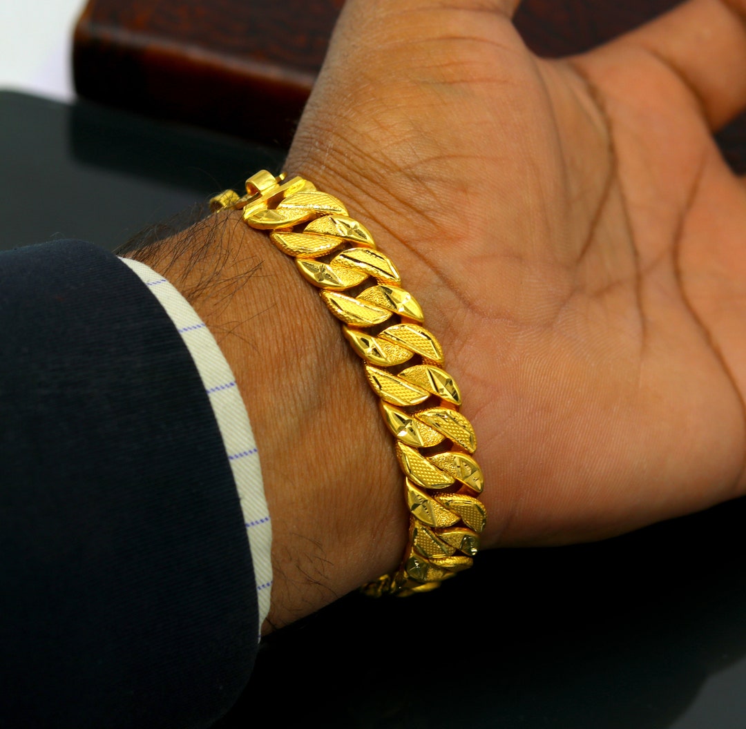 8/8.5/9 22kt Yellow Gold Custom Made Stylish Design Fabulous Flexible ...