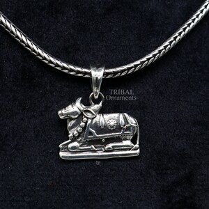 925 Sterling Silver Amazing Designer Hindu Idol Lord Shiva Nandi ...