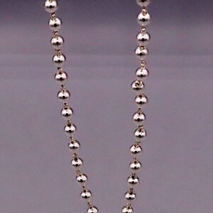 Solid Silver Handmade Fabulous Silver 109 Beads Chain Necklace for Jap ...