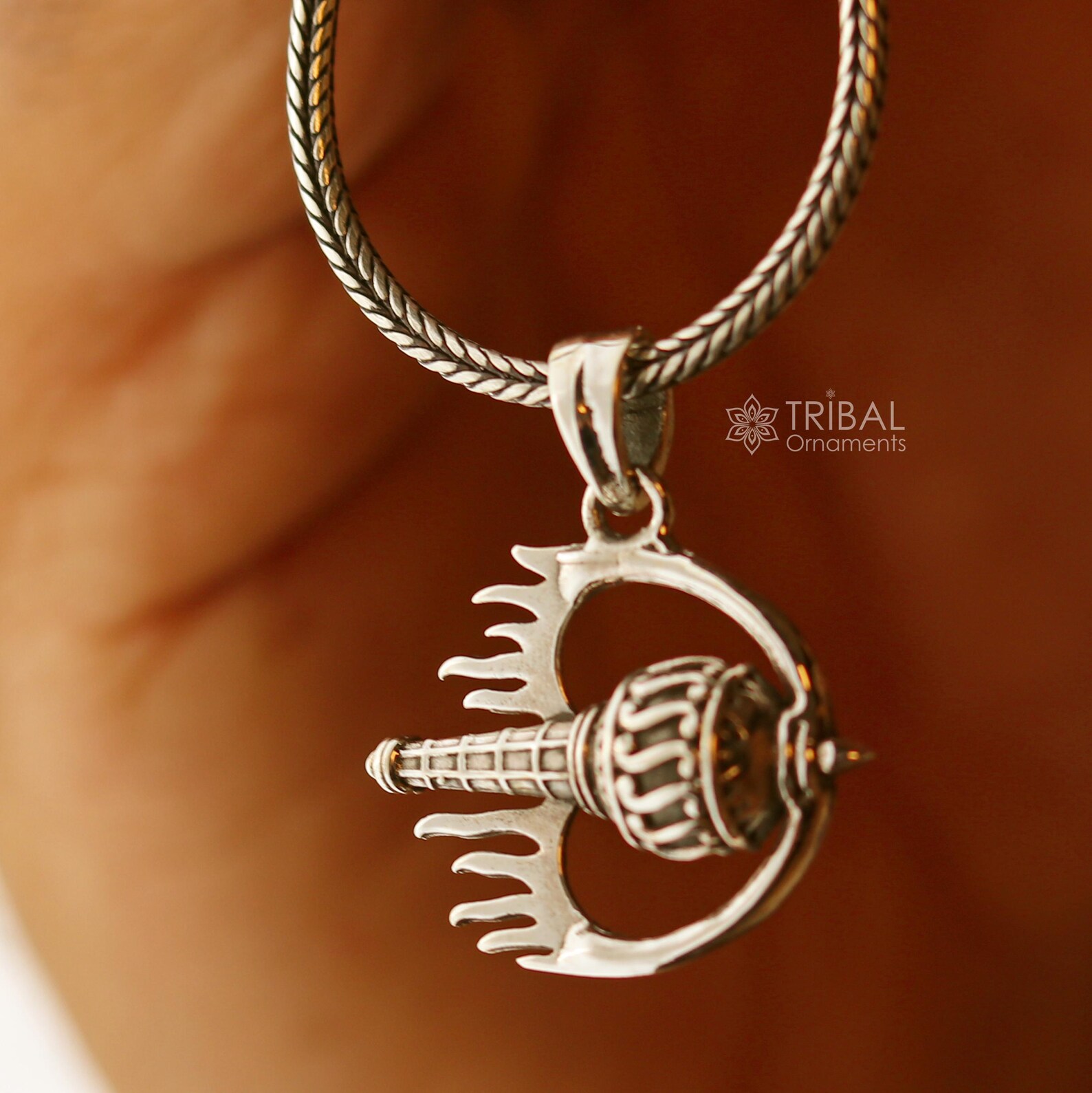 925 Sterling Silver Handmade Hanuman Gota / Gada Stylish Pendant ...