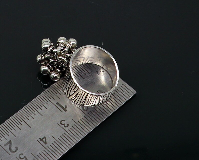 Solid 925 Sterling Silver Handmade Bells Ring Vintage Antique - Etsy