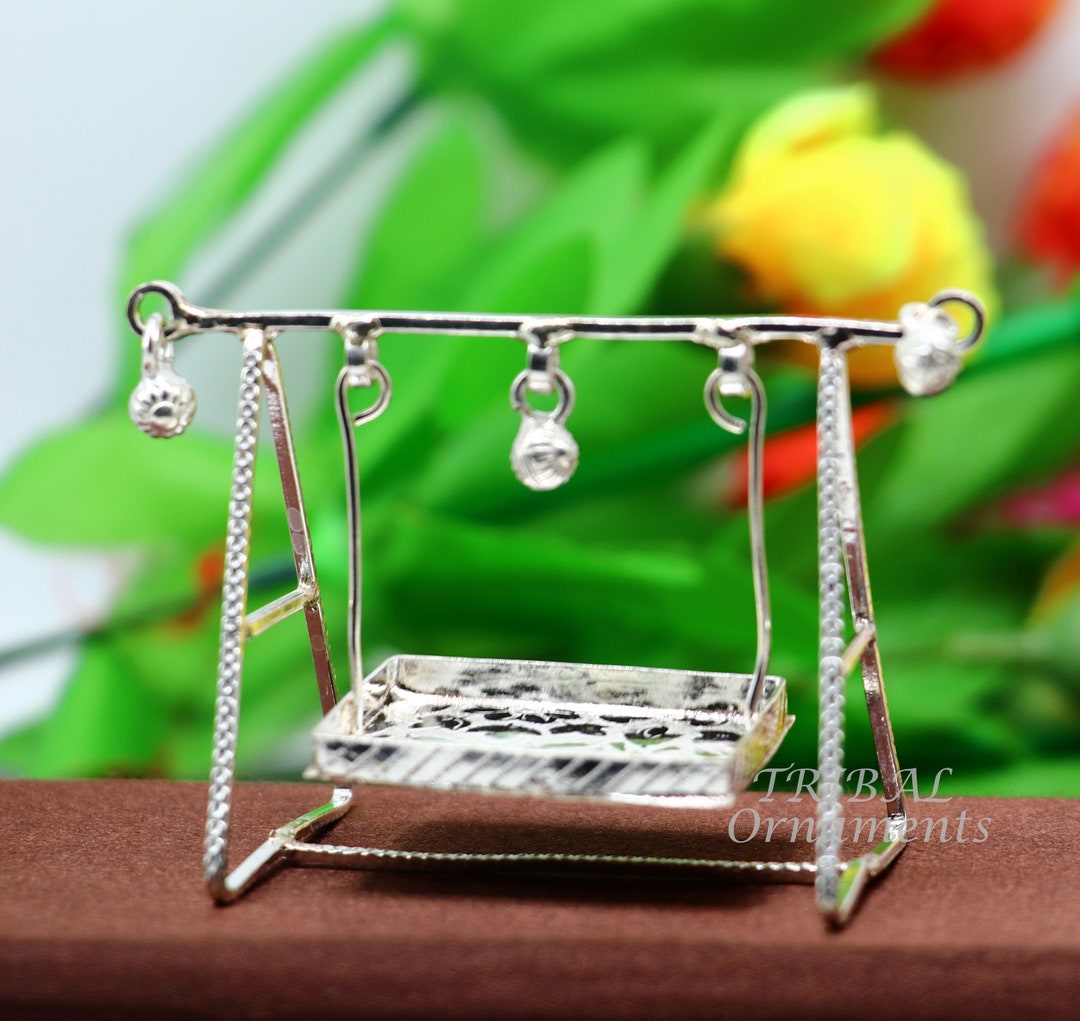 Buy 925 Sterling Silver Handmade Bal Gopala Jhula, Little Krishna Swing ...
