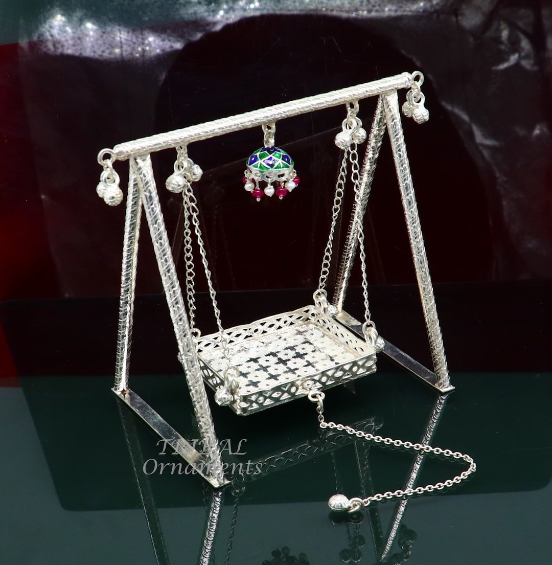 Amazing Crafted Sterling Silver Laddu Gopala Jhula, Little Krishna ...