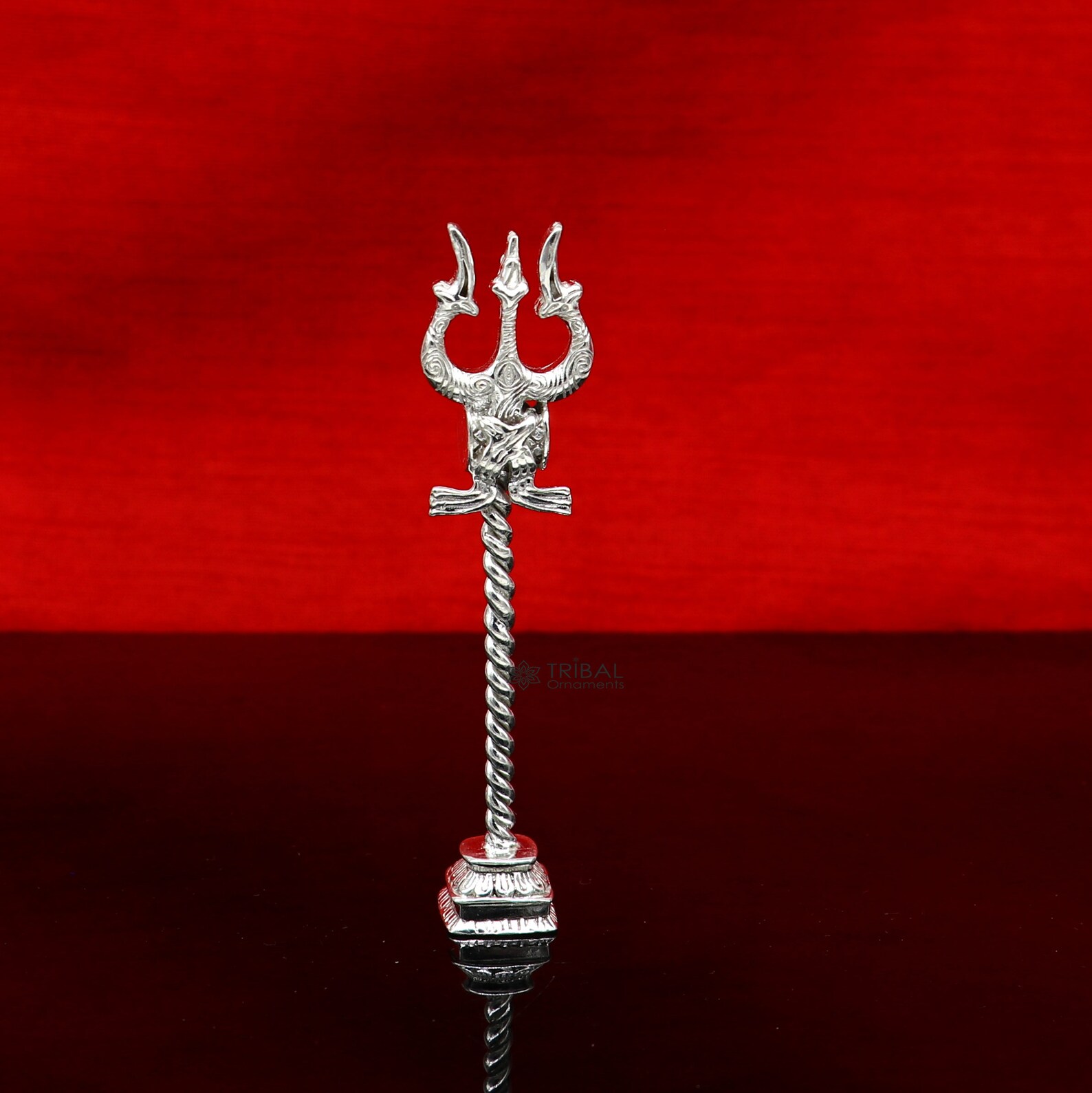 925 Sterling Silver Handmade Lord Shiva Trident With Damaru, Fabulous ...