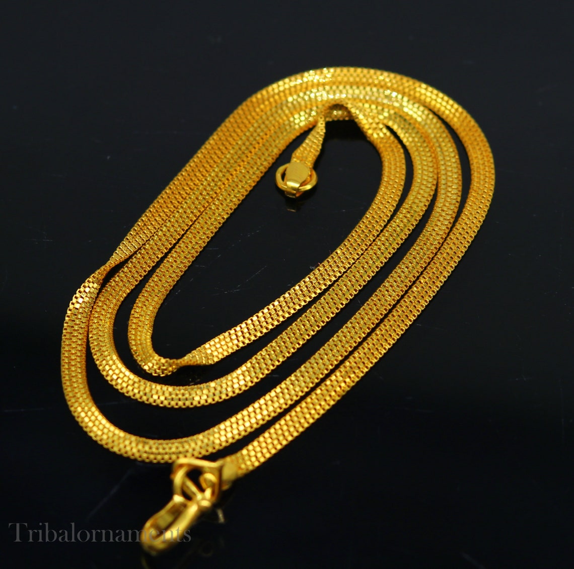 Handmade 22kt Yellow Gold Multi Box Chain Custom Work Highway Chain ...