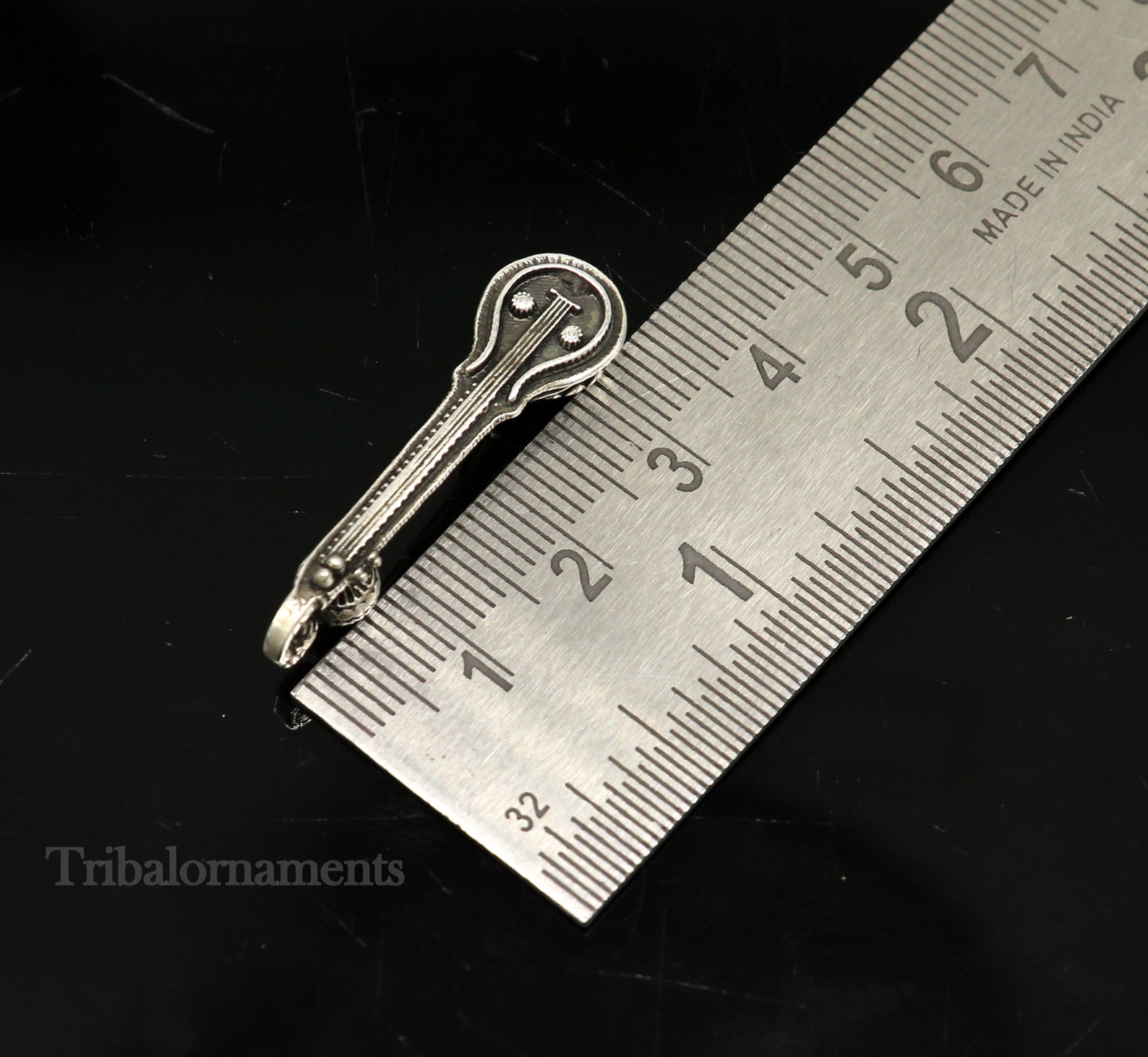 Small Saraswati Veena, 925 Sterling Silver Musical Instrument Veena for ...