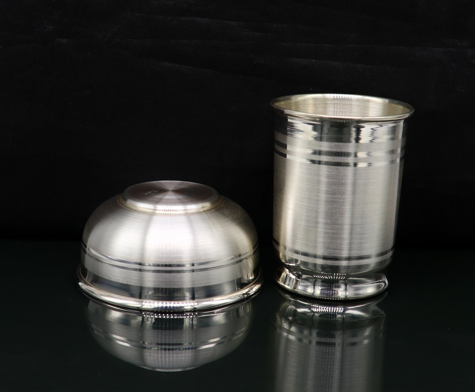 999 Fine Silver Handmade Small Baby Bowl and Water Glass Set - Etsy