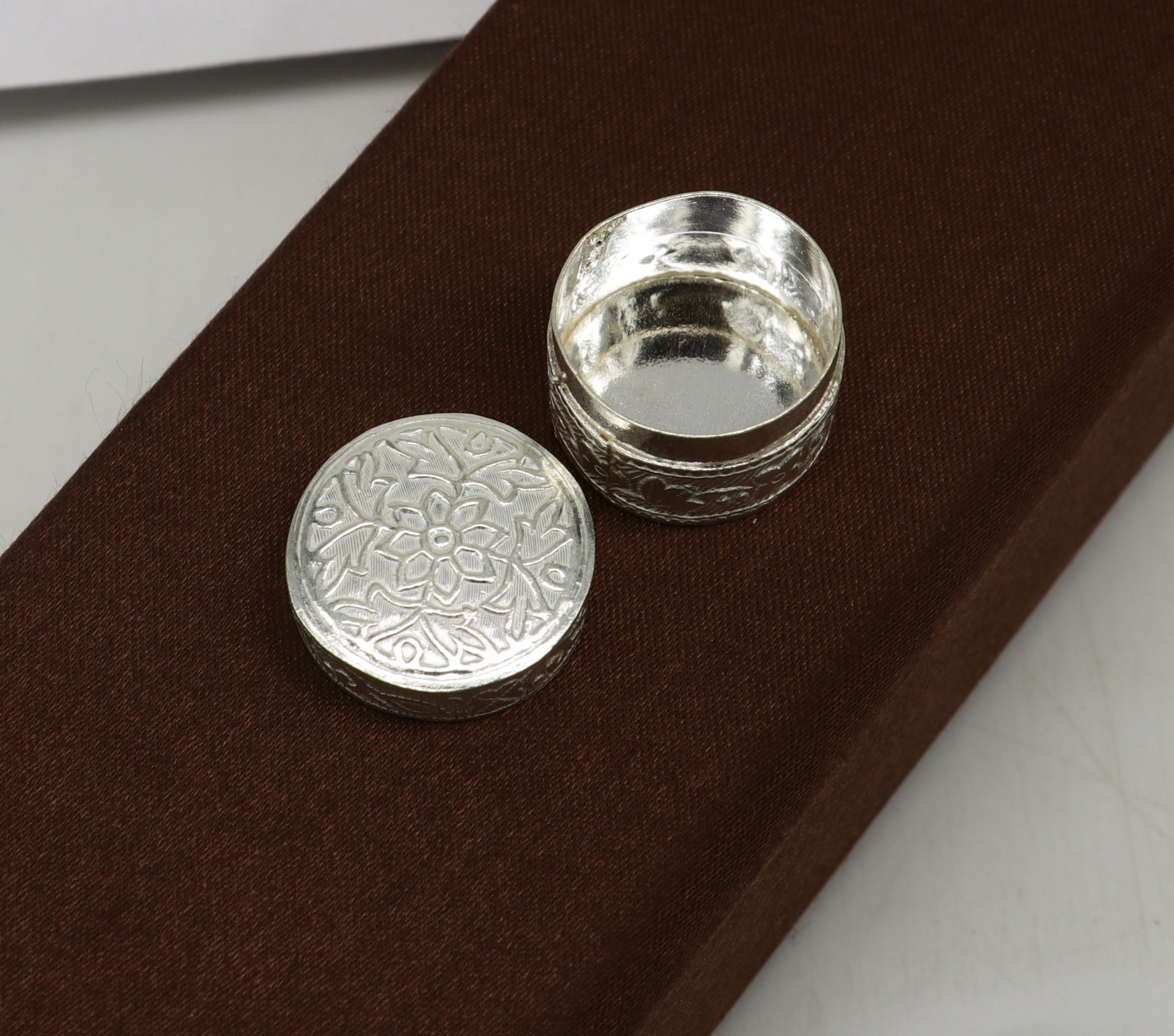 Exclusive Small Bridal Kajal Box 925 Sterling Silver Trinket - Etsy