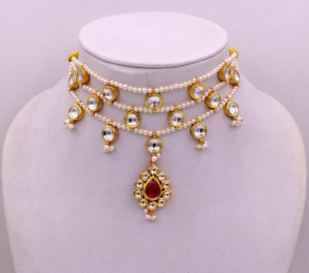22K Yellow Gold Handmade Traditional Rajput Antique Style Solid Gold ...