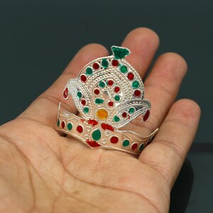 Pure 925 sterling silver vintage antique design mukut crown | Etsy