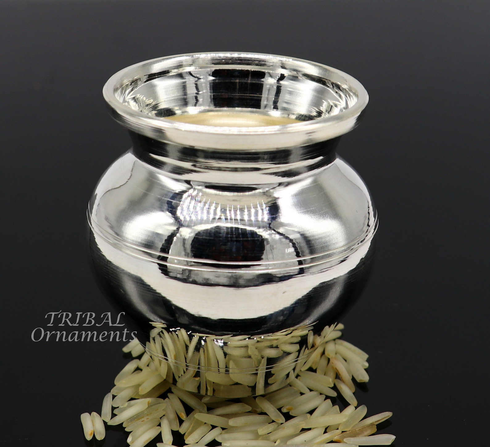 Pure 925 Sterling Silver Handmade Plain Small Kalash or Pot, Unique ...