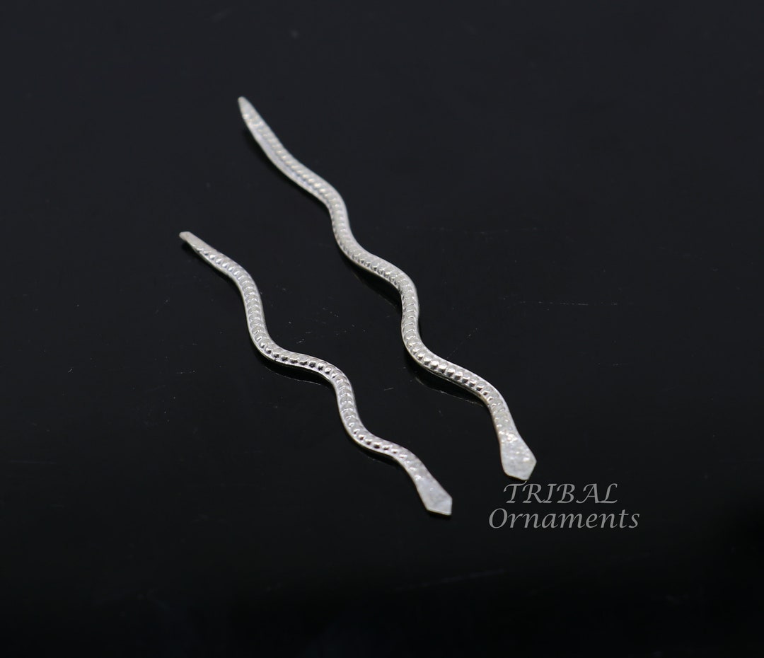 Sterling Silver Handmade Nag Nagin Snake Joda Pair for Puja or ...