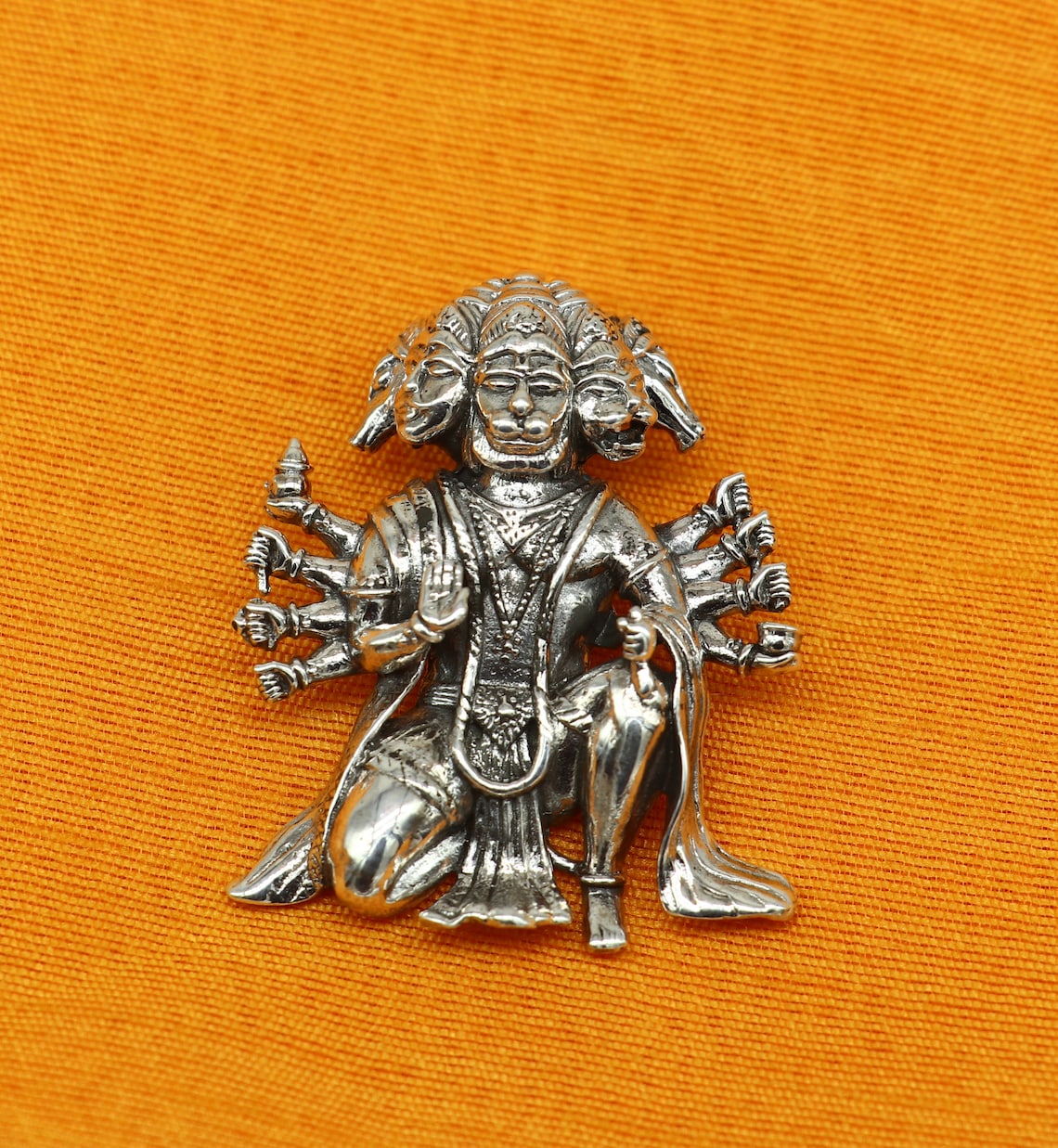 Pure 925 sterling silver handmade Hindu god Lord Panchmukhi | Etsy