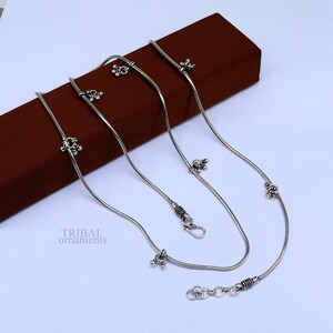 Customized 925 Sterling Silver Snake Chain With Hanging Drops Waist ...