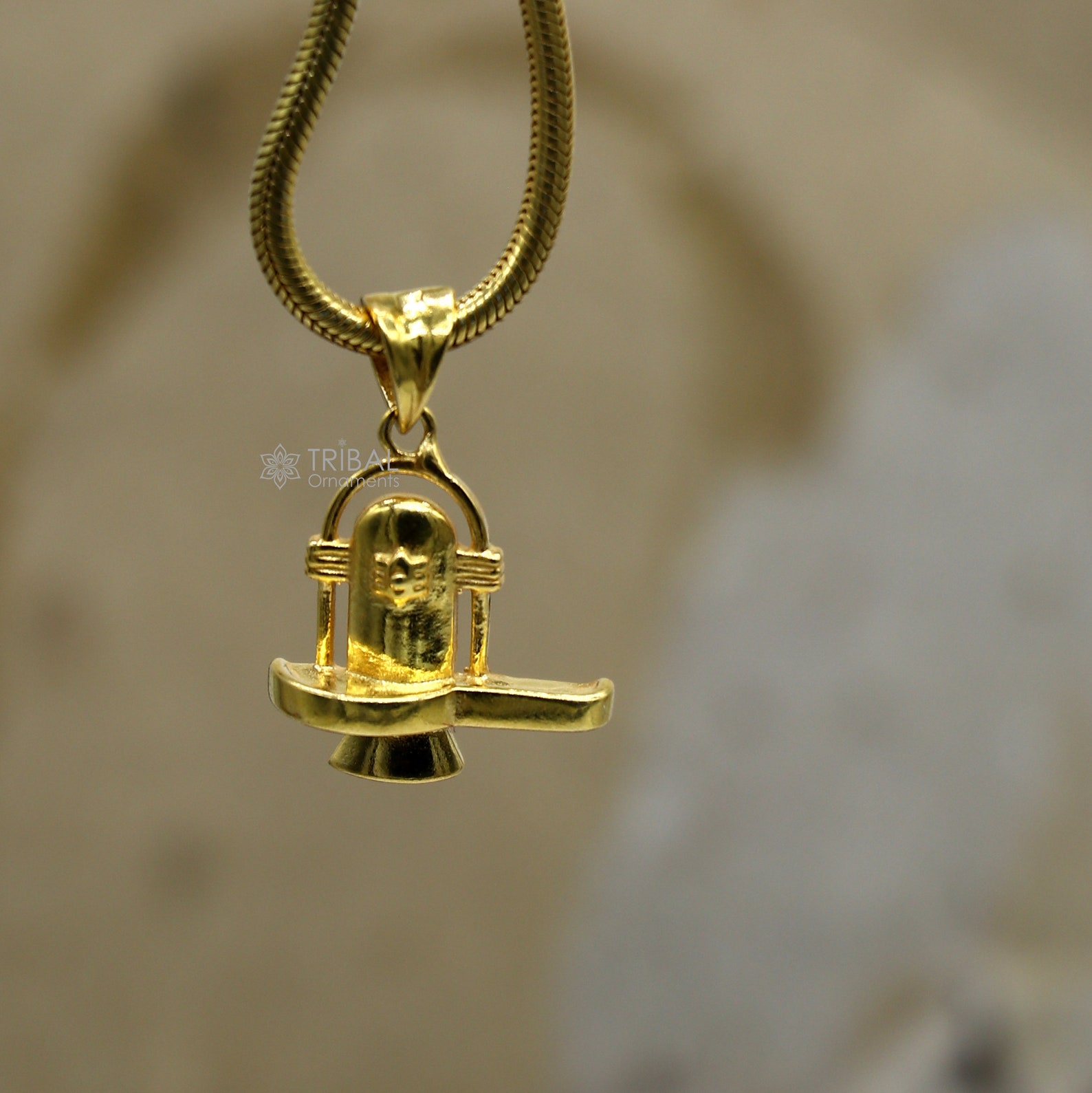 925 Sterling Silver Divine Hindu Idol Lord Shiva Lingam Gold Polished ...