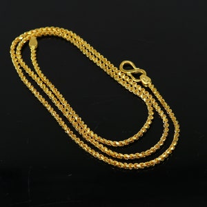 Solid 22k Yellow Gold Handmade Fabulous Rope Chain Necklace Excellent ...