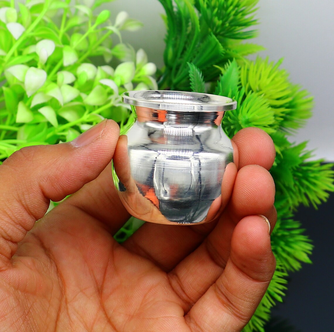Pure 925 Sterling Silver Handmade Plain Small Kalash or Pot, Unique ...