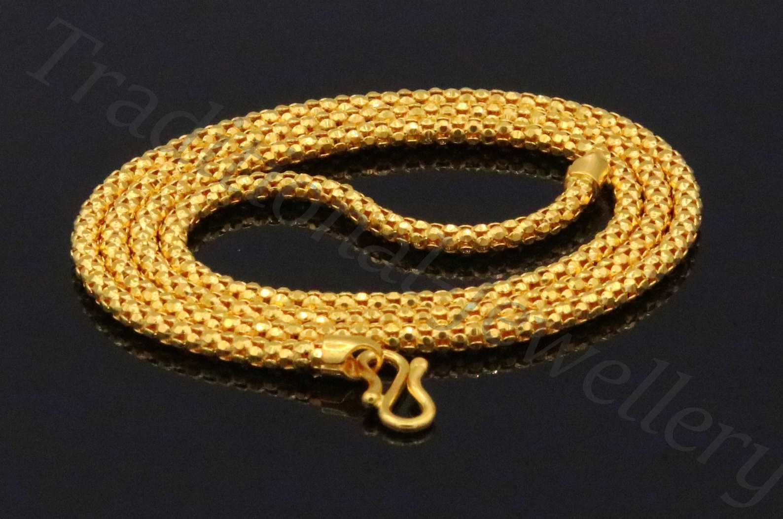 22karat Yellow Gold Handmade Unique Design Chain 22 Inches - Etsy