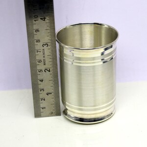 Pure 999 Fine Silver Handmade Vessel, Water/milk Glass Tumbler, Silver ...