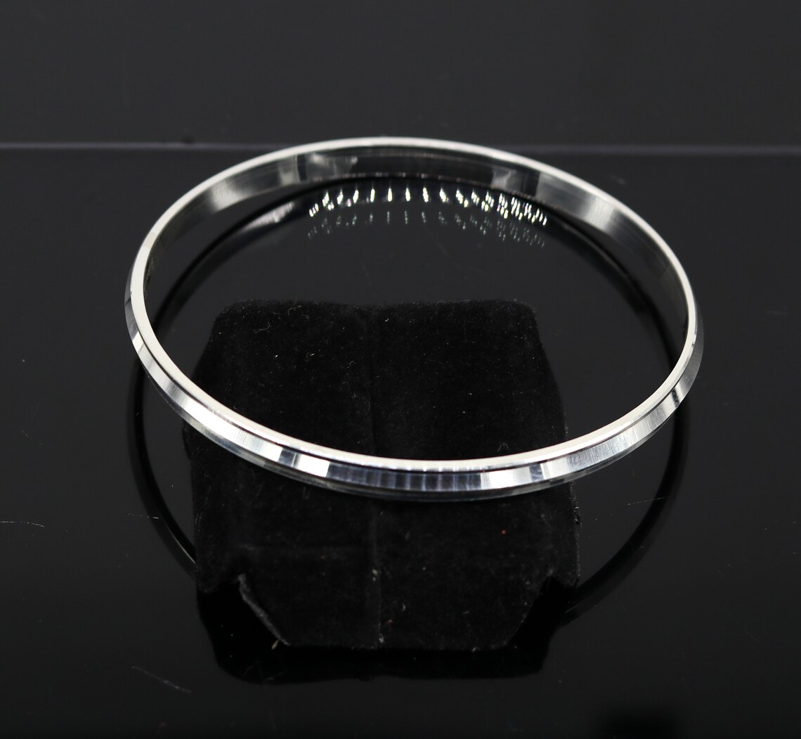 925 sterling silver handmade solid kada bracelet bangle for | Etsy