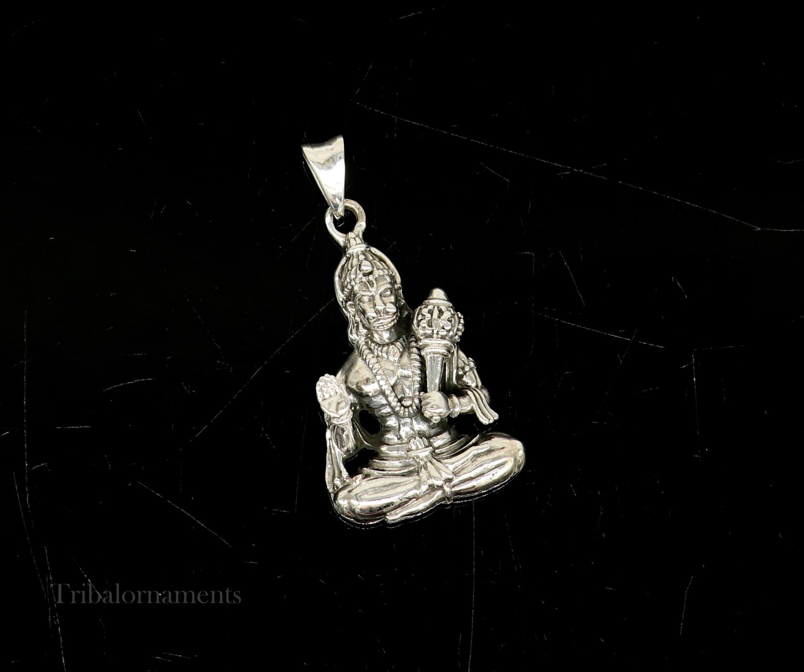 God Hanuman Pendant 92.5 Sterling Silver Handmade God Idol - Etsy