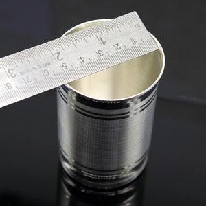 Pure 999 Fine Silver Handmade Vessel, Water/milk Glass Tumbler, Silver ...