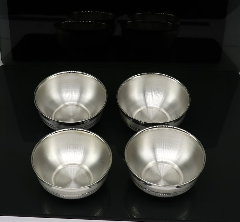 999 Fine Silver Bowl/tray Set Silver Vessel Silver Baby - Etsy