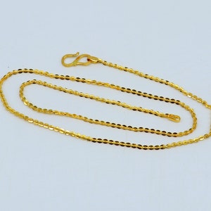 22kt Yellow Gold Sitara Chain, Rolo Chain, Fabulous Customized Girl's ...