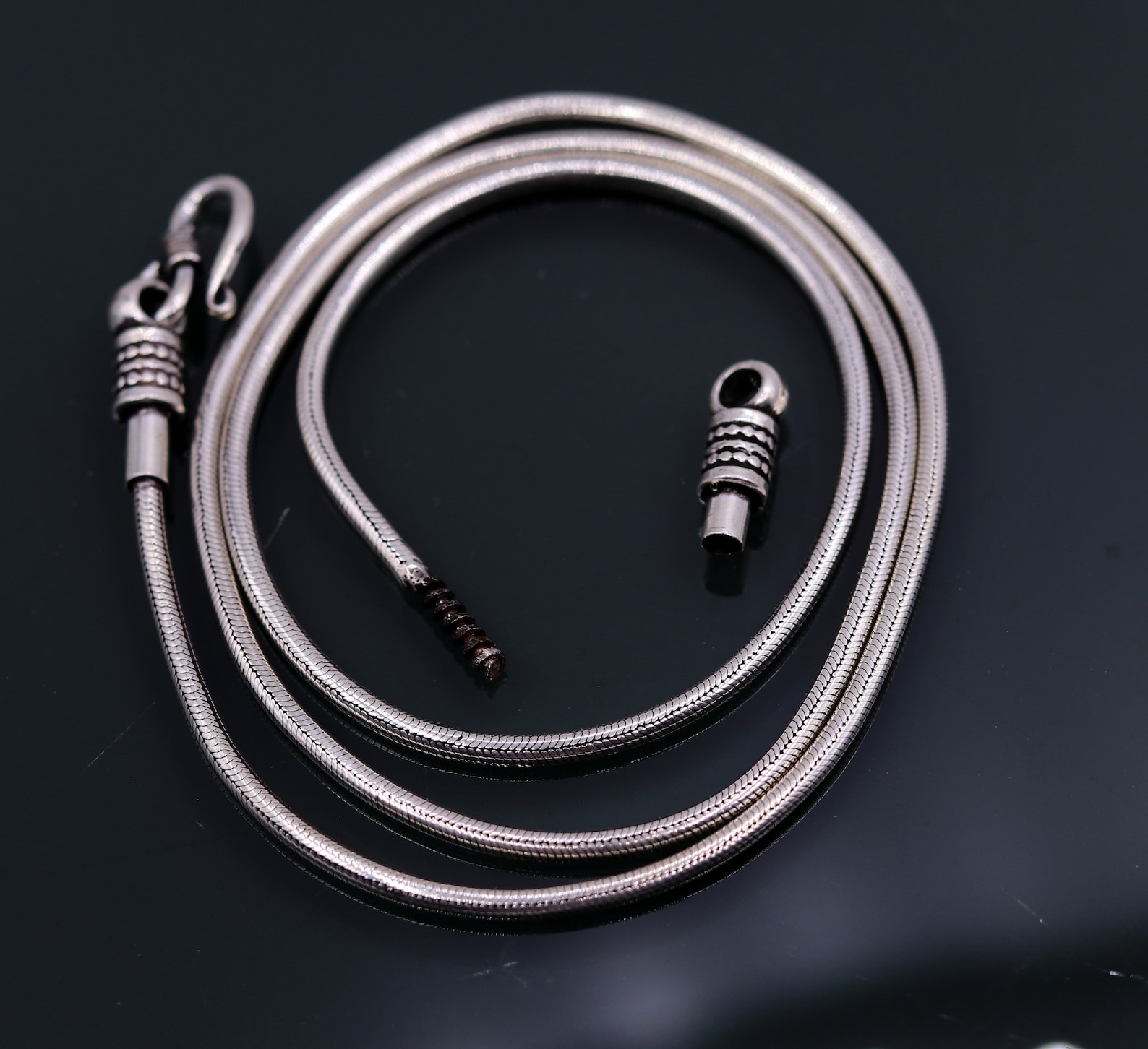 925 Sterling Silver Handmade Solid Silver Snake Chain,24 Inches Long ...
