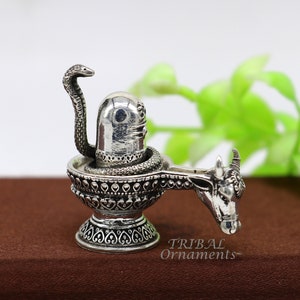 925 Sterling Silver Lord Shiva Lingam Jalheri, Divine Shiva Lingam at ...