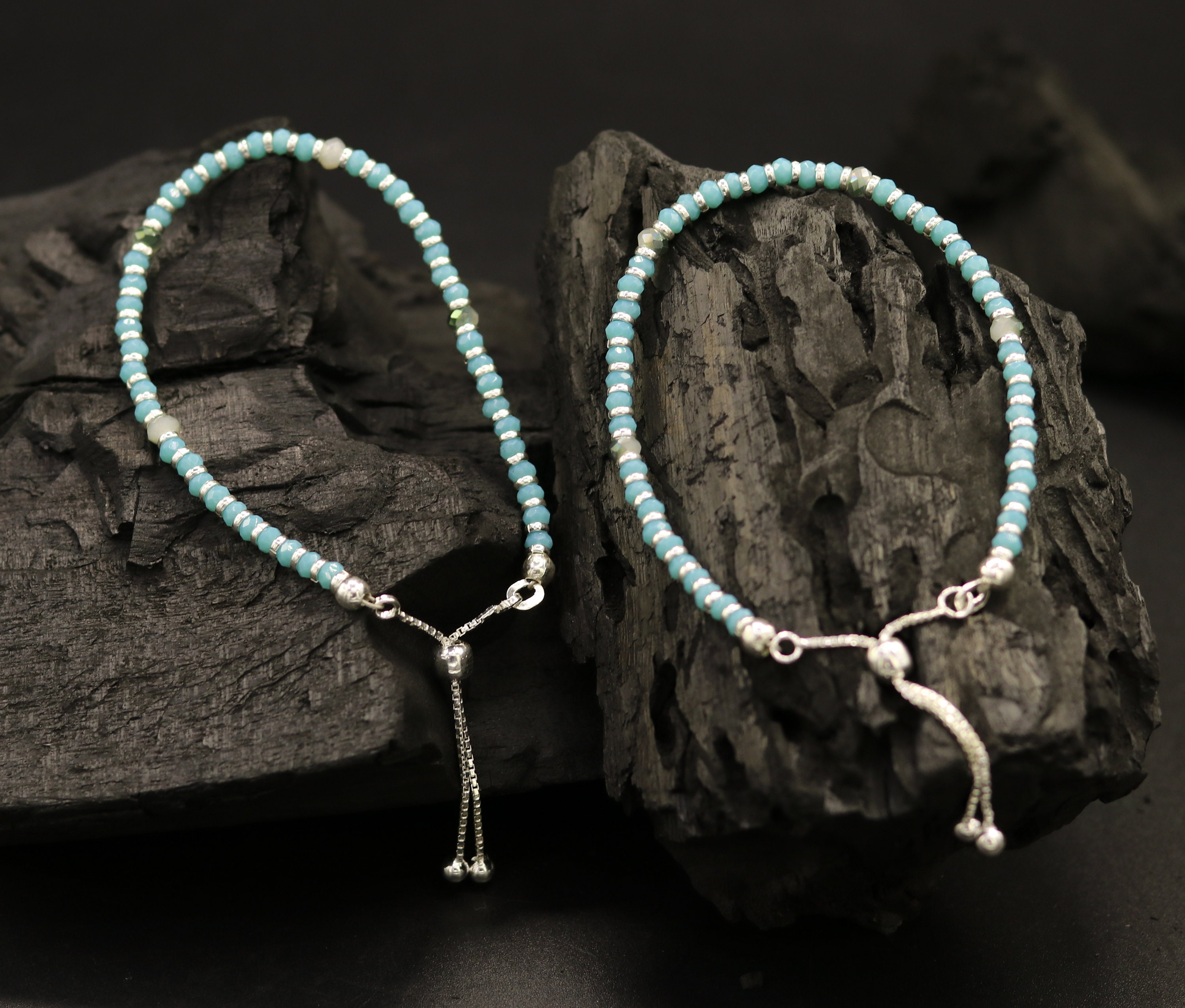 7 long 925 sterling silver gorgeous blue quartz beaded | Etsy