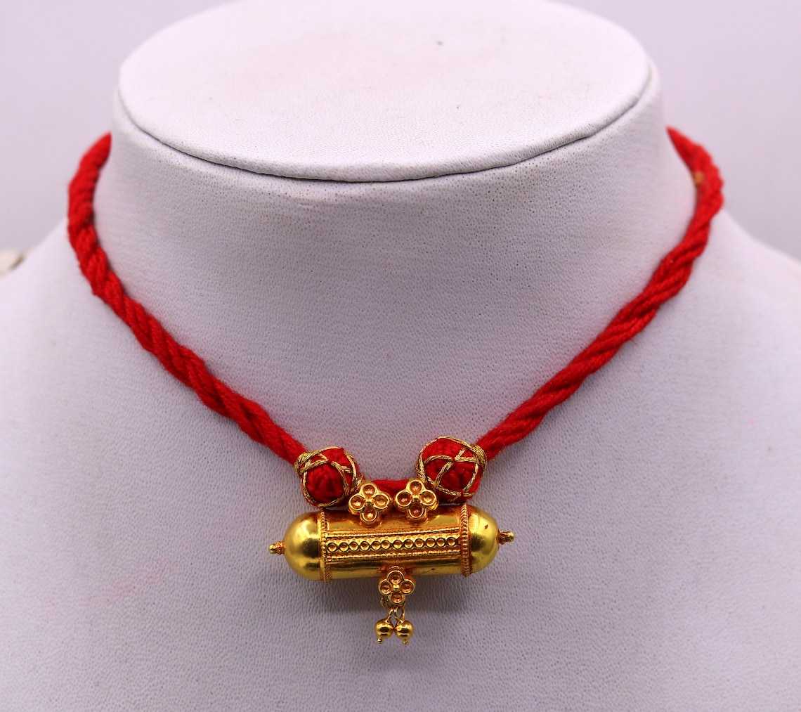 Handmade 20 karat yellow gold vintage design antique amulet | Etsy