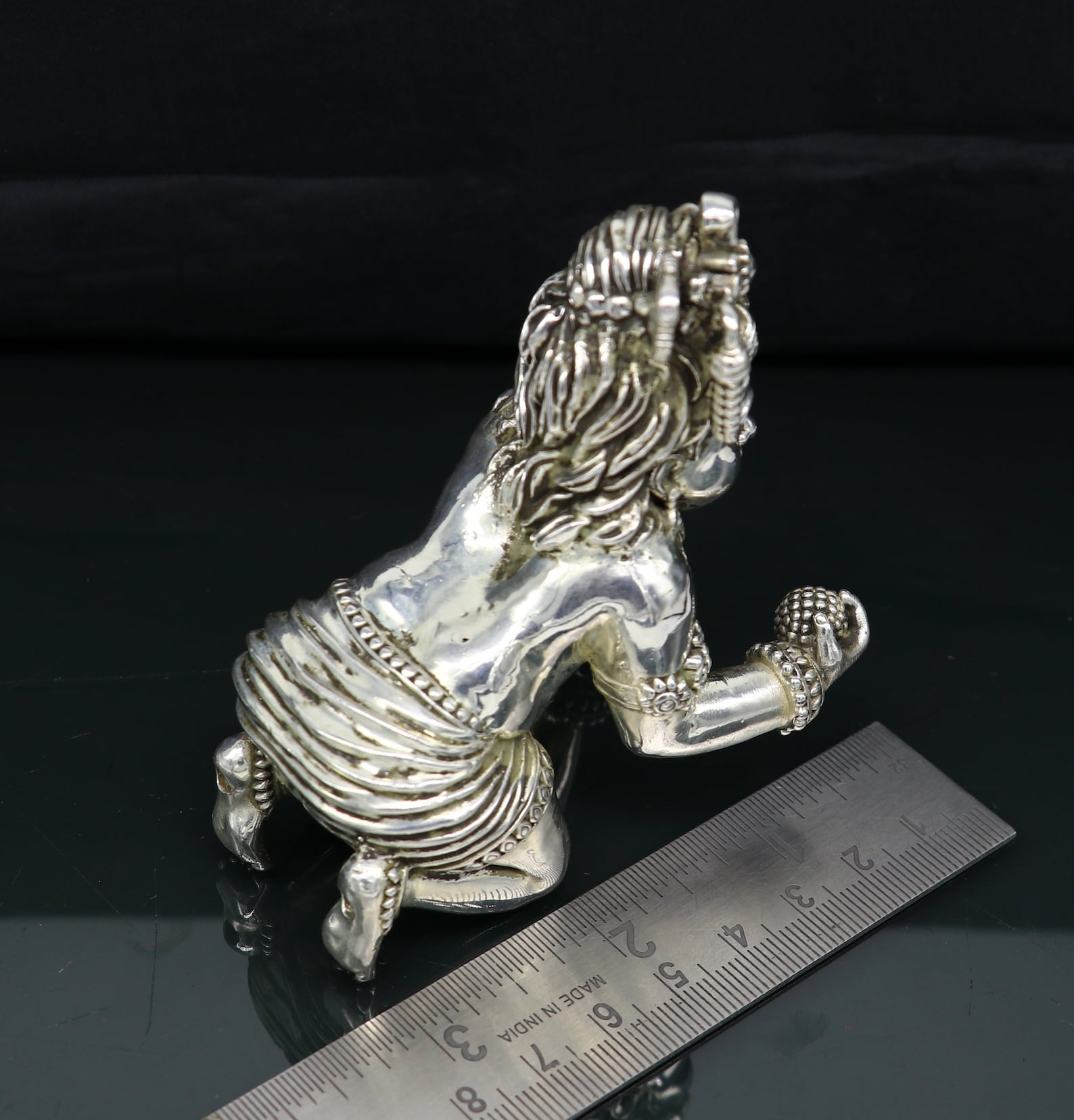 925 Sterling Silver Handmade Idol Krishna Bal Gopal Statue Figurine ...