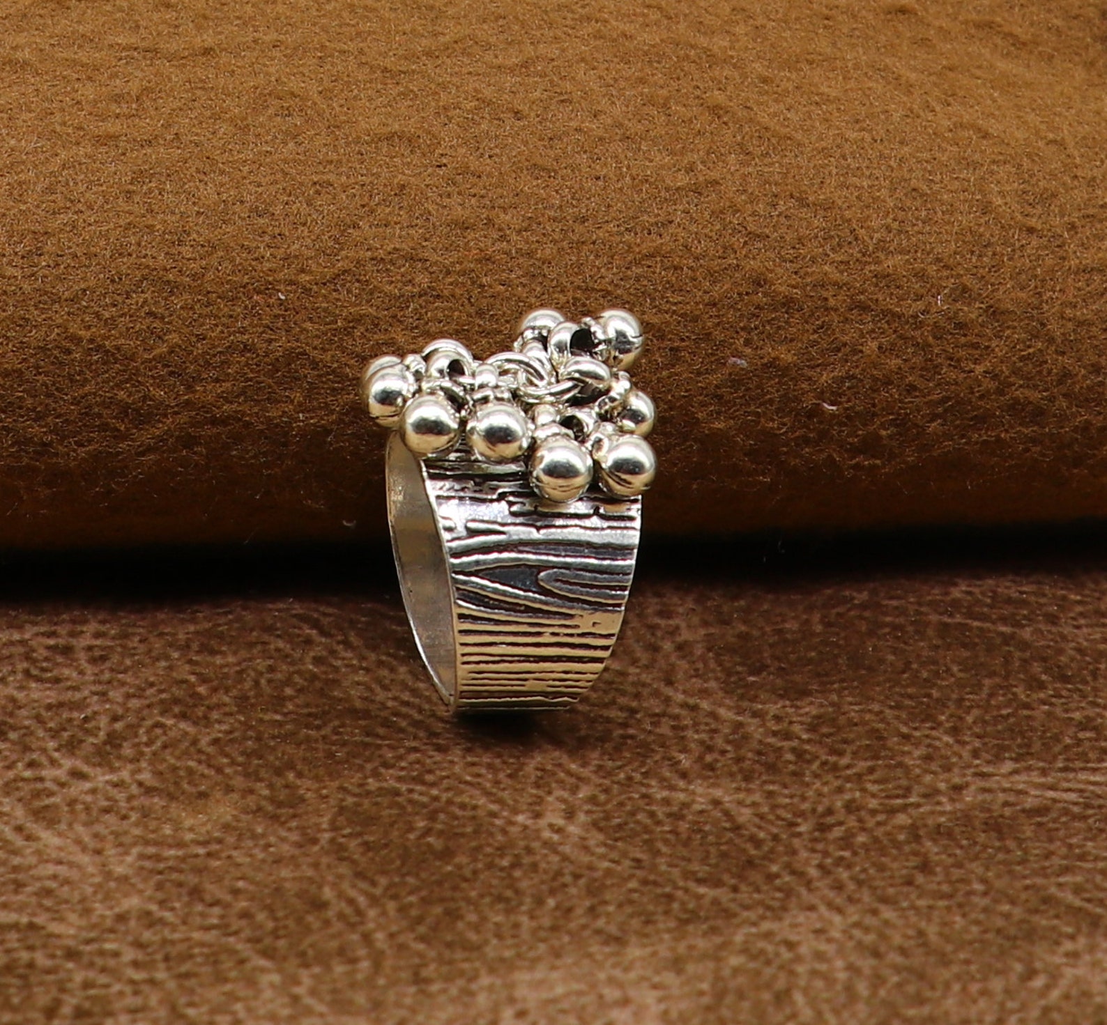 Solid 925 Sterling Silver Handmade Bells Ring Vintage Antique - Etsy