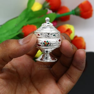 925 Sterling Silver Unique Antique Design Handmade Brides Eyes Kajal ...
