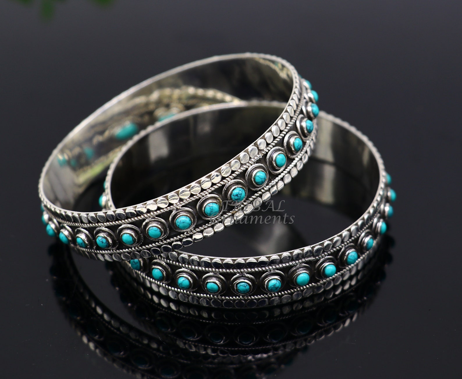 925 Sterling Silver Customized Vintage Antique Design Turquoise Stone ...